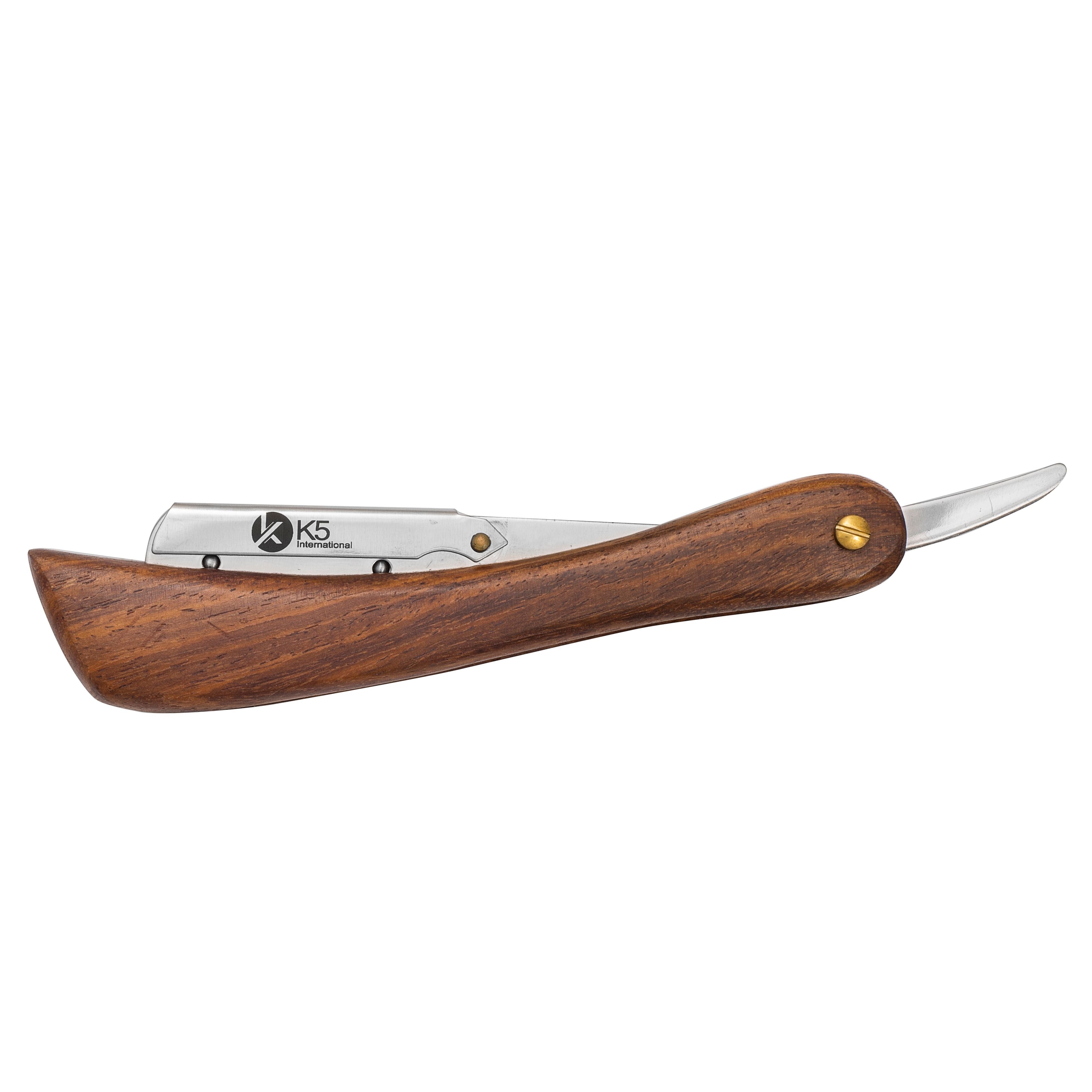 Classic Wooden Handle Straight Single Blade Razor