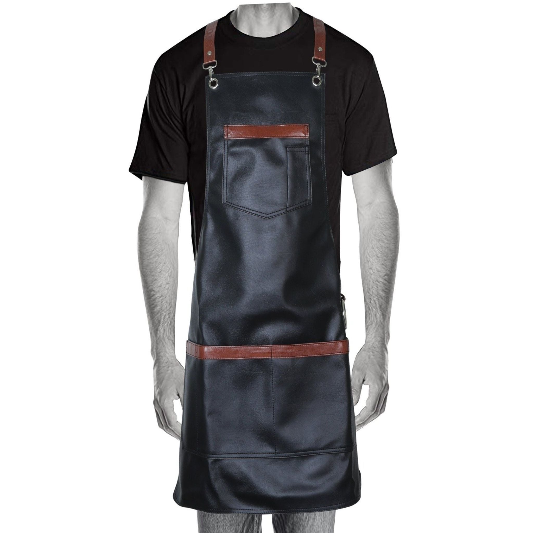 Professional Black Leather Apron For Barbers